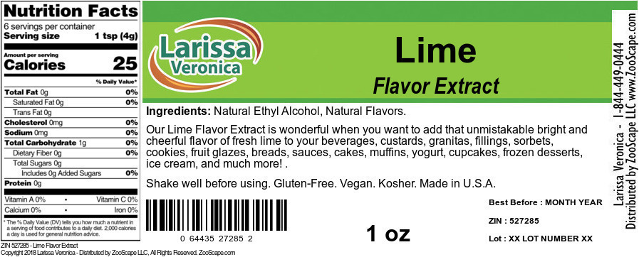 ZooScape! Food - Lime Flavor: Lime Flavor Extract, Lime Cola Flavor ...